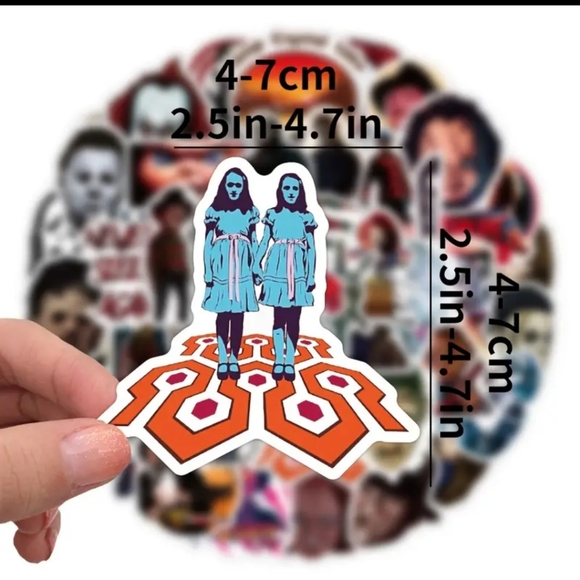 Office | Thriller Cartoon Stickers Horror Scary Retro Movie Decals ...